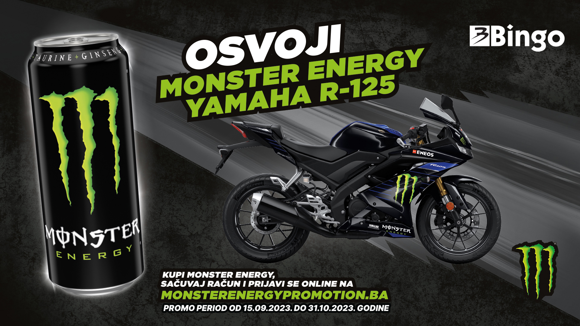 Monster Energy Promotion BIH 2023 – OSVOJI MONSTER ENERGY YAMAHA R-125 ...